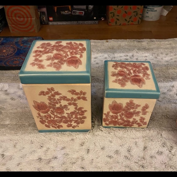 Pier 1 | Kitchen | Pier Ceramic Asian Style Canisters Like New | Poshmark